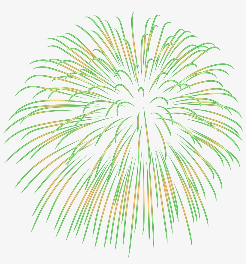 Green Fireworks Clipart
