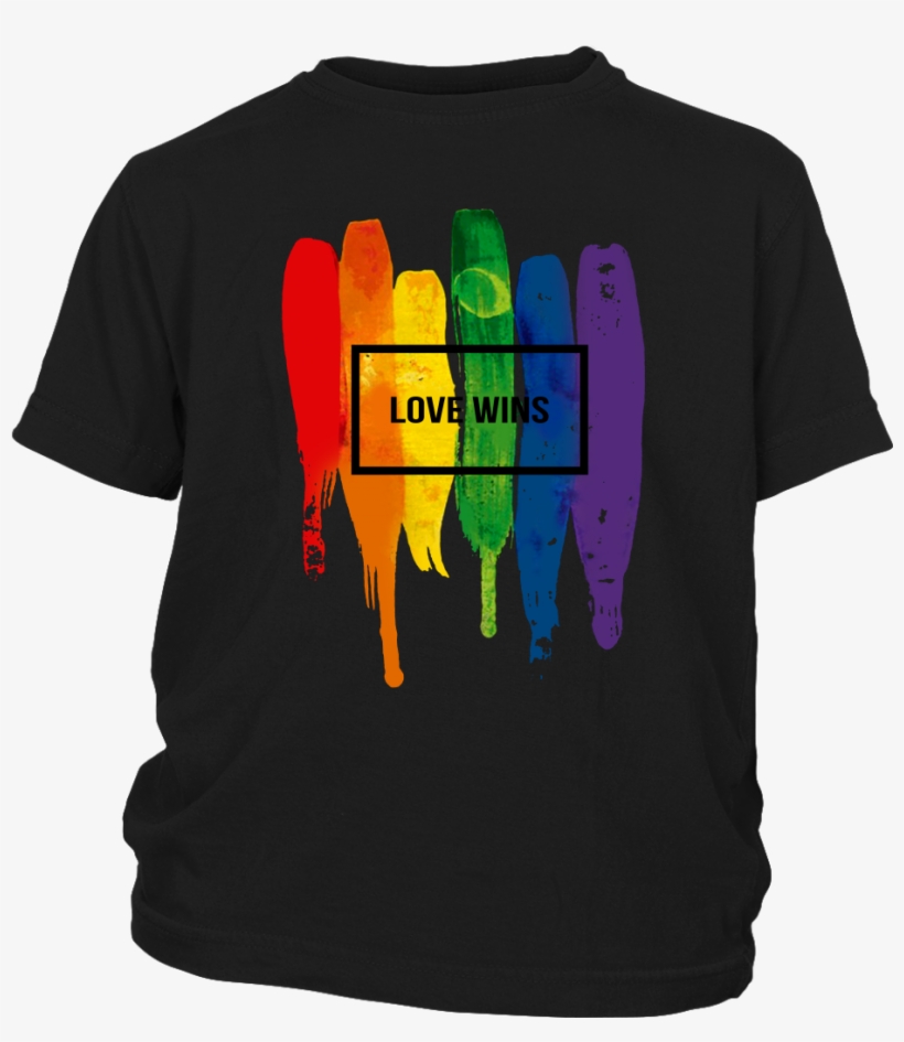 Watercolor Lgbt Love Wins Rainbow Paint Typographic - Fishing Legends ...
