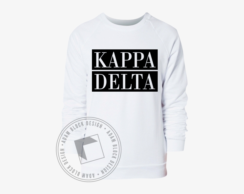 Kappa Delta Block Sweatshirt - Long-sleeved T-shirt PNG Image ...
