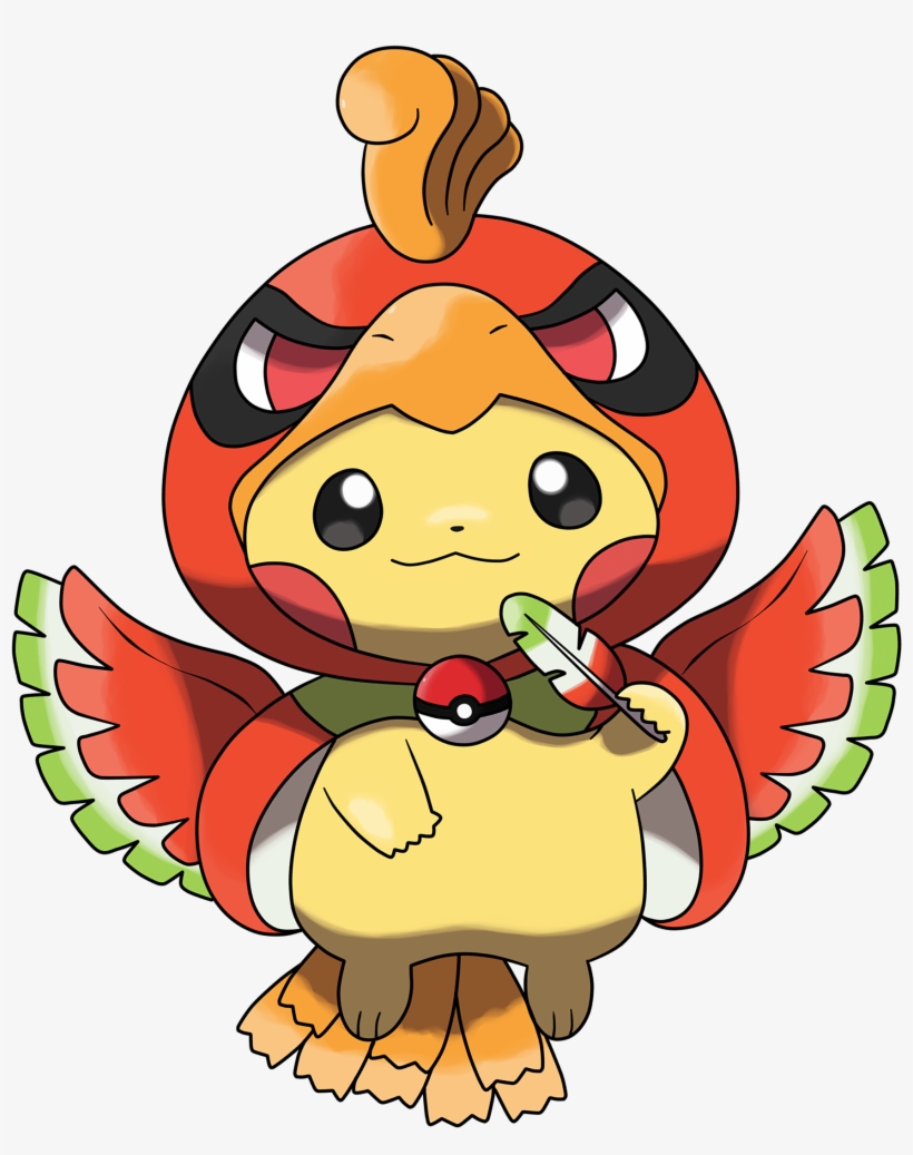 Kyoto Ho-oh Pikachu Mascot - Pikachu As Ho Oh PNG Image | Transparent ...