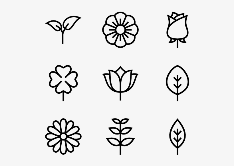 Flowers And Leaves - Flower Icon PNG Image | Transparent PNG Free ...
