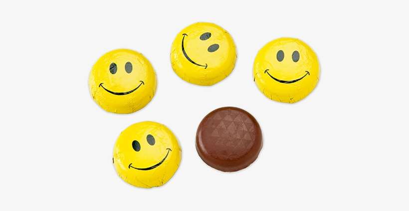 Foiled Solid Milk Chocolate Smiley Face Disc - Smiley Face Chocolate ...