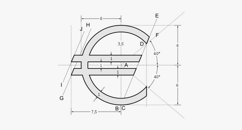 Official Dimensions Of The Euro Sign - Euro PNG Image | Transparent PNG ...