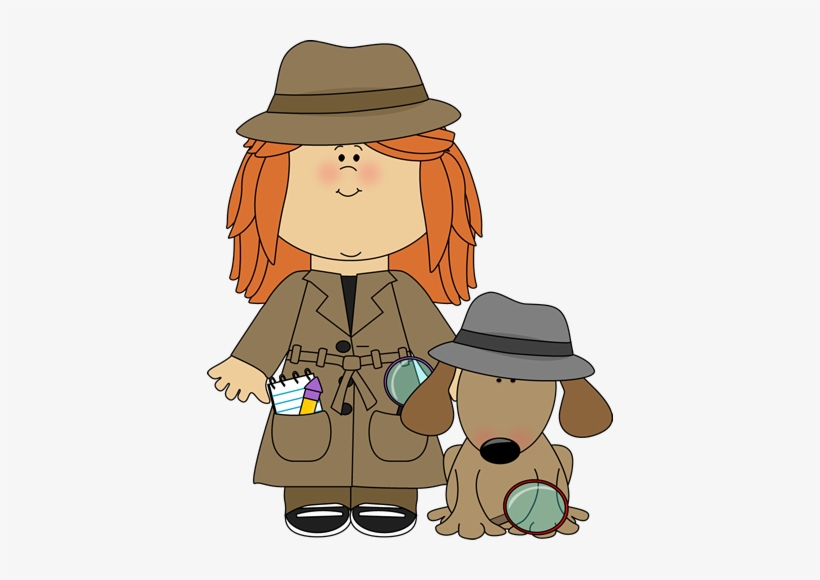 Detective Clip Art Images With Dog - Cute Clipart Detective PNG Image ...