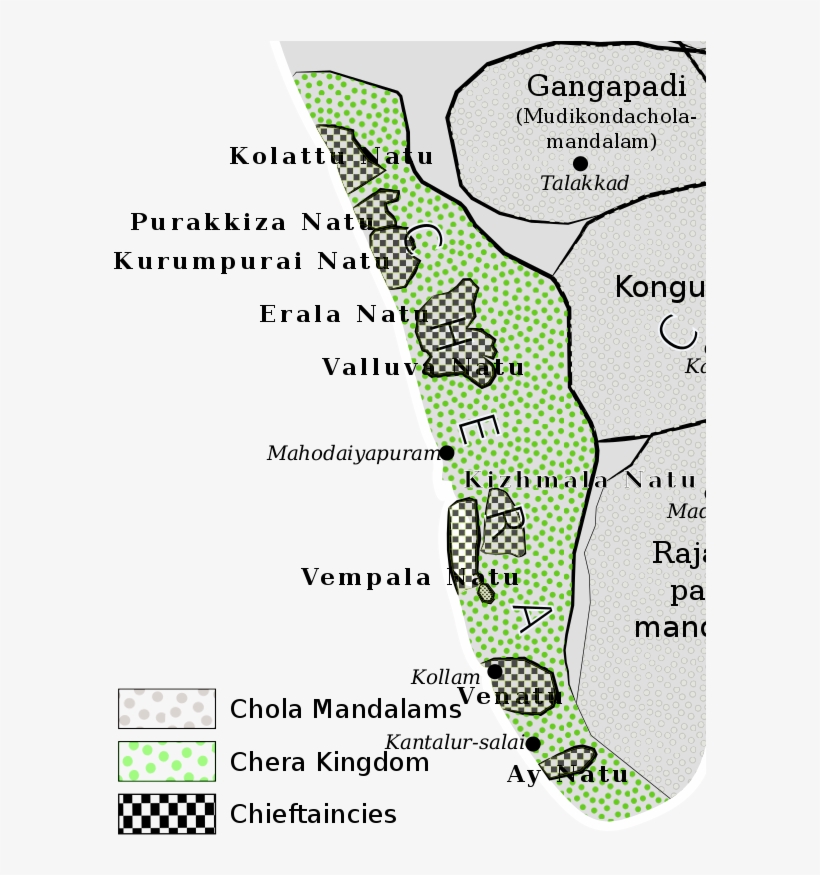Venad With Other Major Chieftaincies And The Chera - Chera Dynasty PNG ...