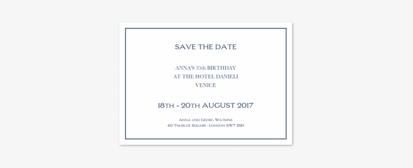 Save The Date Cards With Keyline Border - Keyline Border PNG Image ...