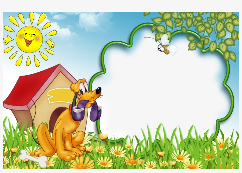 Kids Transparent Photo Frame With Dog PNG Image | Transparent PNG Free ...