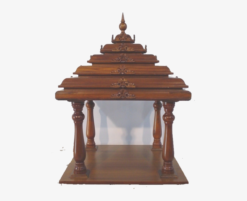 Puja Mandir Wooden Temples - Mini Temple Design For Home PNG Image ...