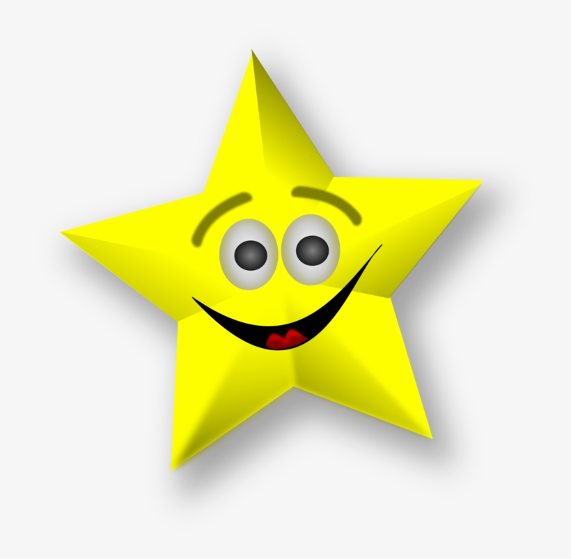 Smiling Star Clip Art At Clker - Cartoon Stars With Faces PNG Image ...