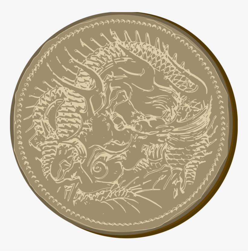 Gold Coin Chinese Dragon Computer Icons - Dragon Coin Clipart PNG Image ...
