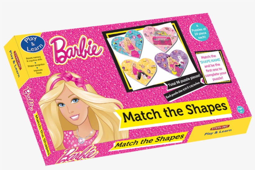 Match The Shapes - Barbie Bubble Magnet Book PNG Image | Transparent ...