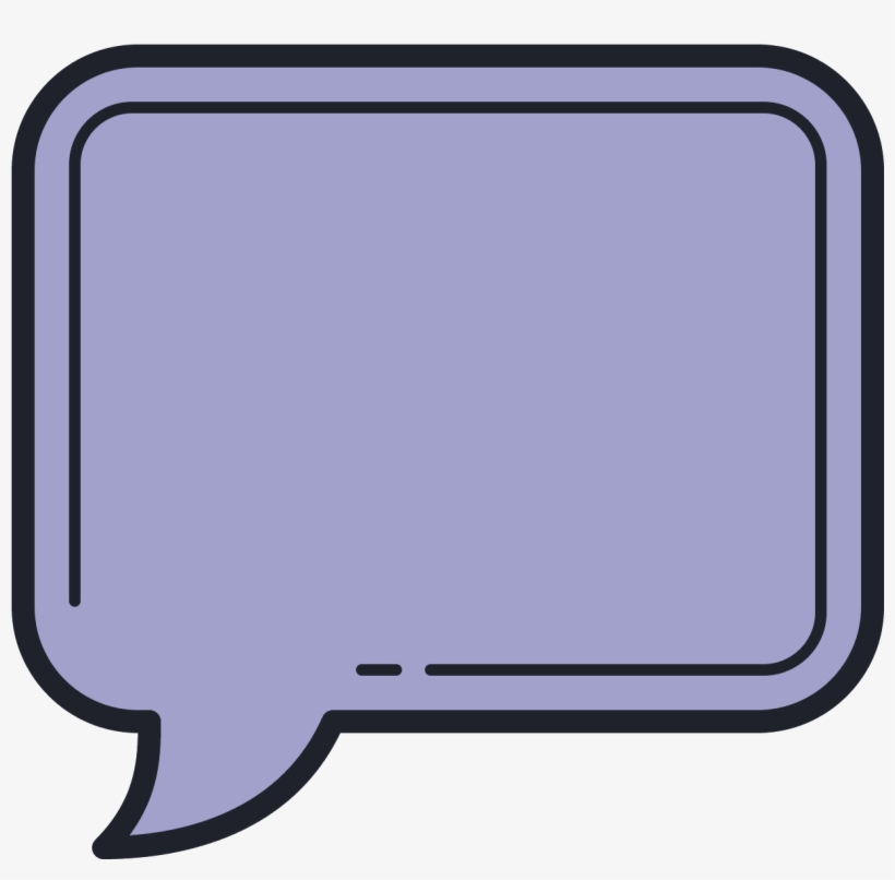 This Is A Speech Bubble In The Shape Of A Rounded Rectangle - Icon PNG ...