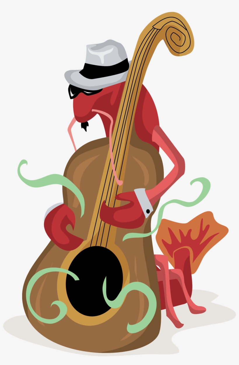 Crawfish Clipart Alligator - Crawfish Playing Instruments PNG Image ...