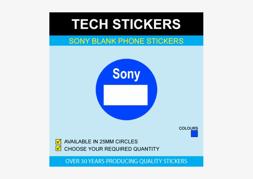 Sony Technology Phone Blank Sticker - Special Offer Stickers PNG Image ...