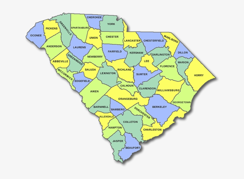 South Carolina County Map - Map Of South Carolina PNG Image ...