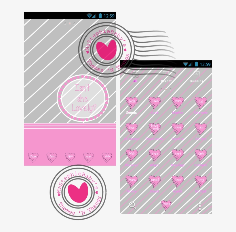 Scribble Hearts Go Launcher Theme - 10 Lighthouse Coin Capsules For ...