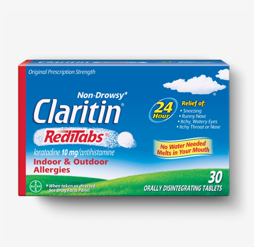 Front View Of Claritin® Reditabs® 24-hour Package - Allergy Claritin ...