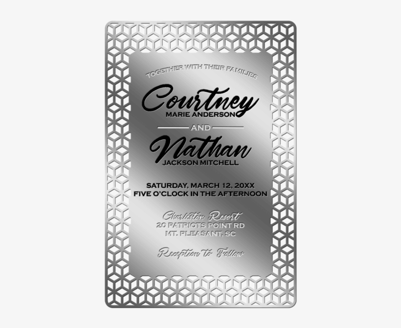 Metal Invitation Card - Metal PNG Image | Transparent PNG Free Download ...
