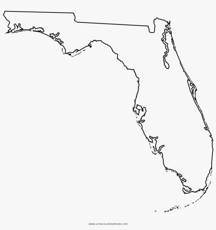 Download Florida Map Coloring Page - Map | Transparent PNG Download ...