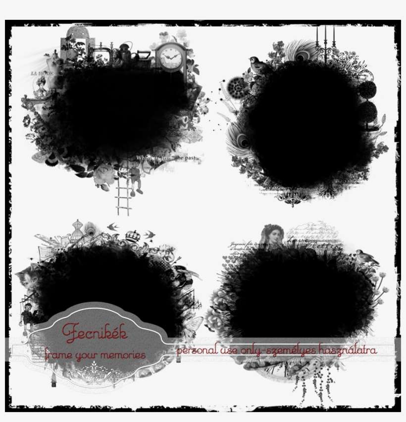 4 Vintage Mask Overlay - Digital Scrapbooking PNG Image | Transparent ...