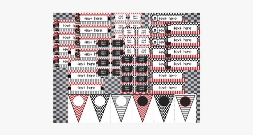 Editable Pirate Themed Labels/banner Set - Triangle PNG Image ...