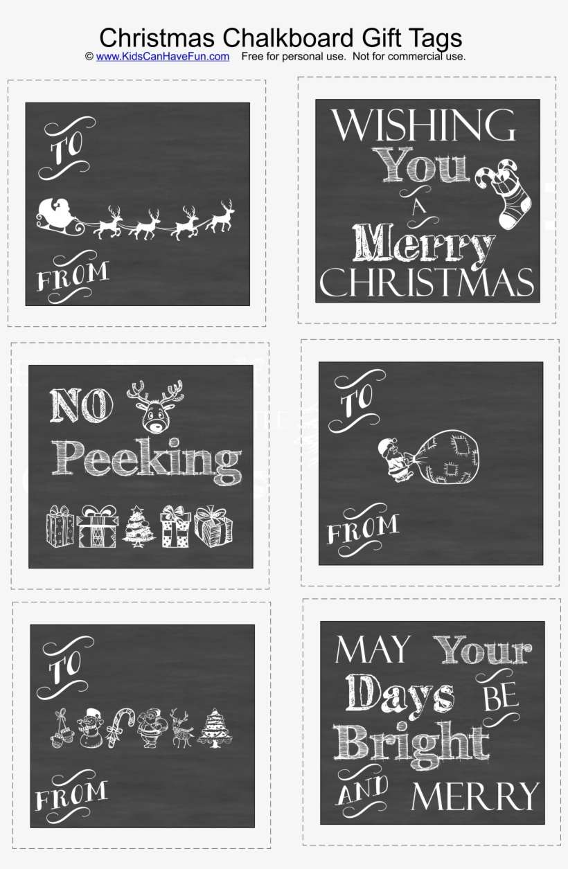 Christmas Square Chalkboard Gift Tags Http - Macarons At Midnight By M ...