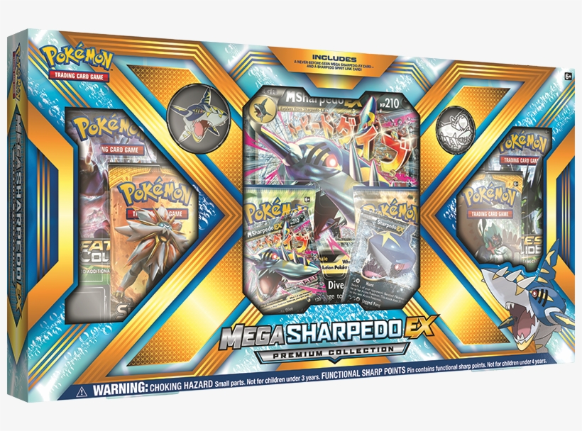 Mega Sharpedo-ex Premium Collection - Mega Camerupt Ex Box PNG Image ...
