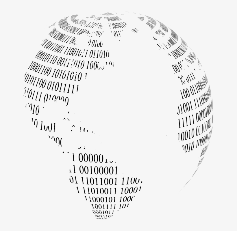 Binary, Random, Numbers, Digital, Ones, Zeroes, 1, - Binary Globe Png ...