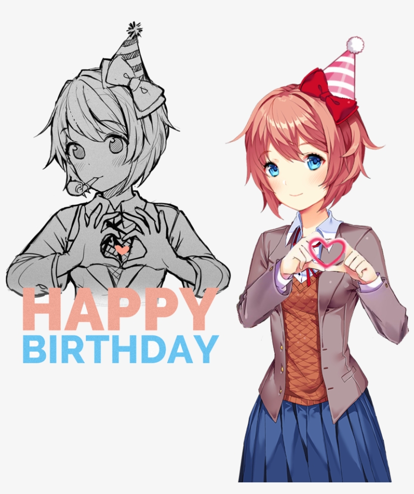 Edited Mediahappy - Happy Birthday Doki Doki PNG Image | Transparent ...