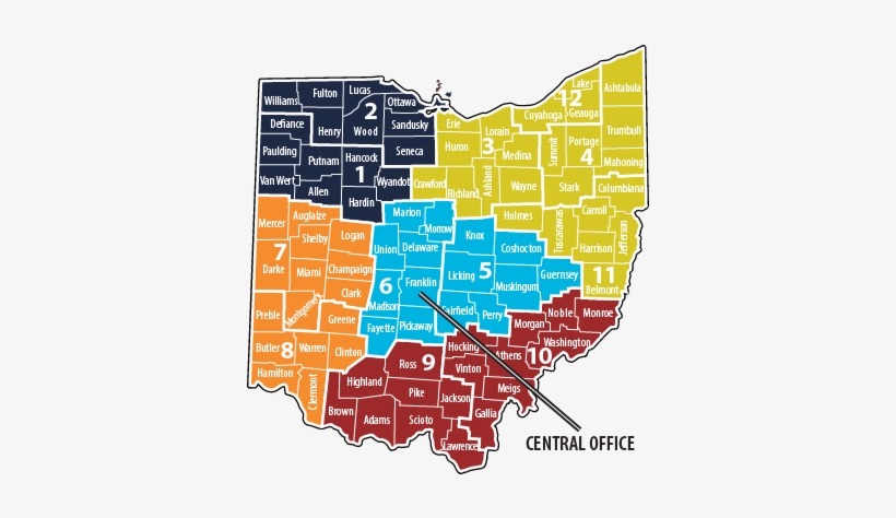 Odot District Map, Click A District To Visit Its Link - Ohio District 6 ...