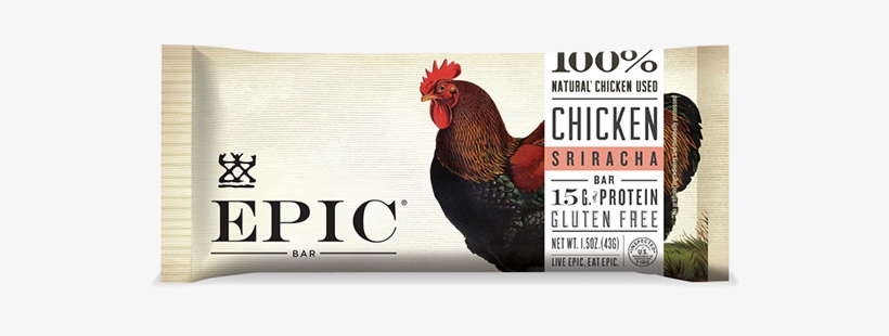 Epic Chicken Sriracha Meat Bar - Epic Bars Chicken Sriracha PNG Image ...