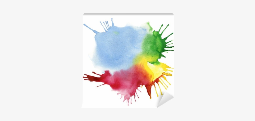 Abstract Color Watercolor Blot Background Wall Mural - Art Print ...