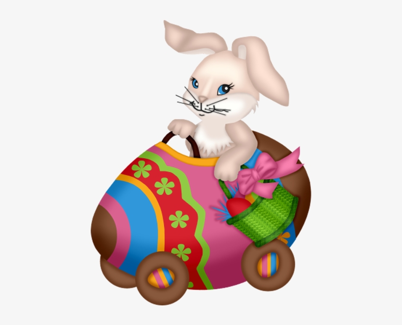 Easter Decorative Bunny With Cart Png Picture - Lapin De Paques Clipart ...
