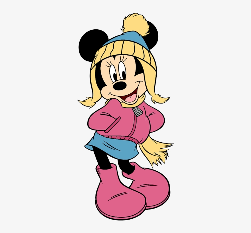 Download Disney Clipart Winter - Minnie Mouse Colour In Cardboard ...