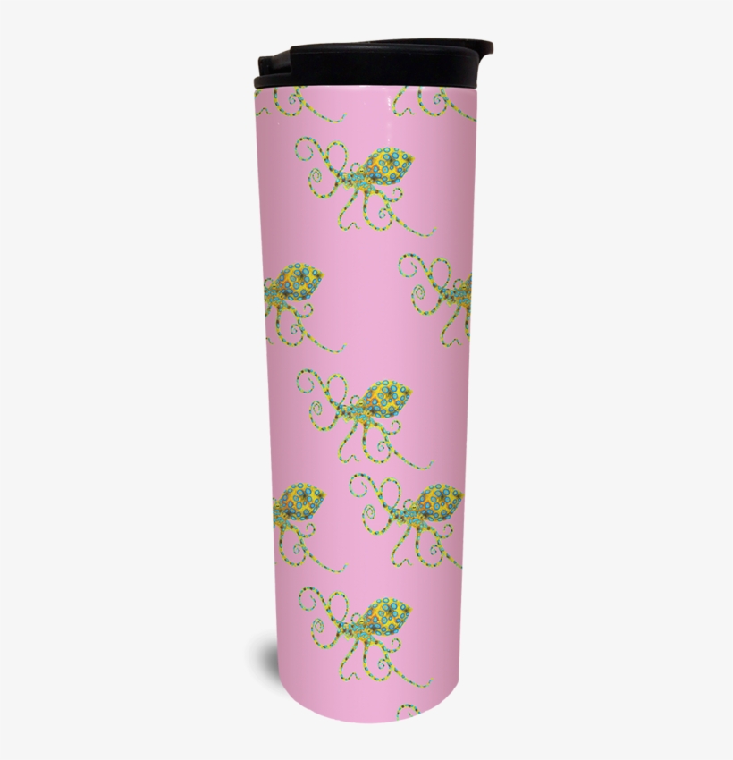 Pink Octopus Tumbler - Watermark PNG Image | Transparent PNG Free ...