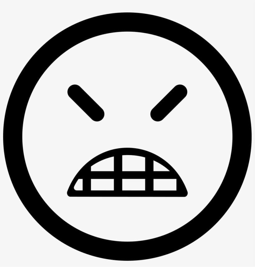 Download Angry Emoticon Square Face With Closed Eyes Comments - Letter ...