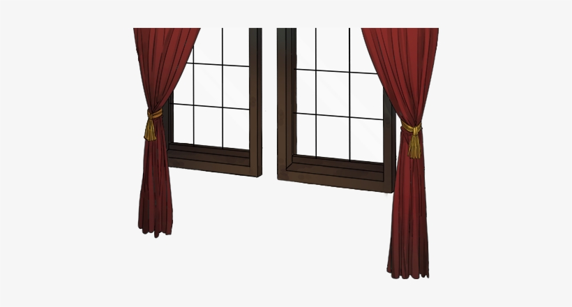 Window With Red Curtain - Window With Red Curtains Png PNG Image ...