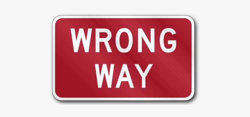 Download Wrong Way R5-1a - Wrong Way Street Sign | Transparent PNG ...