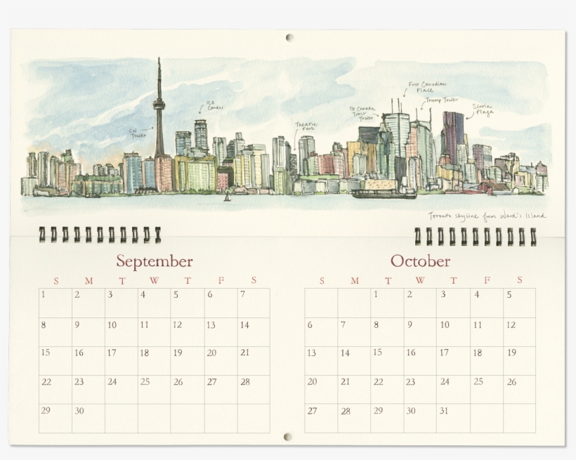 Toronto Sketches 2019 Wall Calendar - Gotamago PNG Image | Transparent ...
