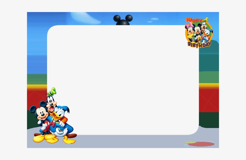 Download Mickey Mouse Birthday Png Frame - Birthday Photo Frame In ...