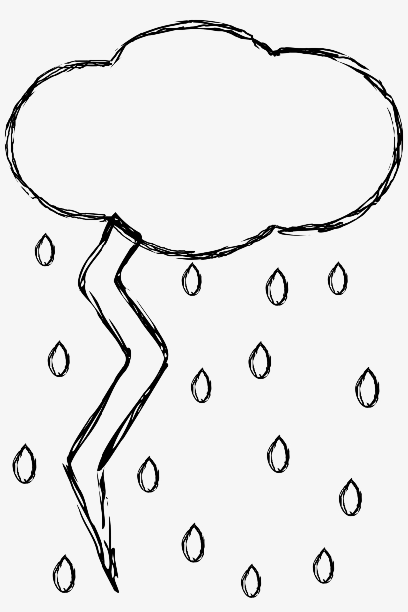 Big Image - Thunder And Lightning Drawing PNG Image | Transparent PNG ...