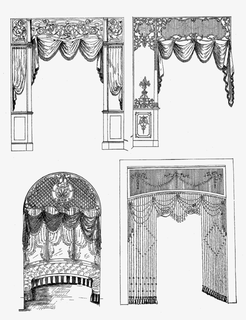 Digital Curtain Design Collage Sheet Downloads PNG Image | Transparent ...