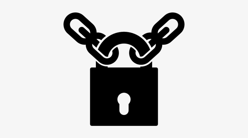 Locked Padlock With Chain Vector - Chain With Lock Clipart PNG Image | Transparent PNG Free ...