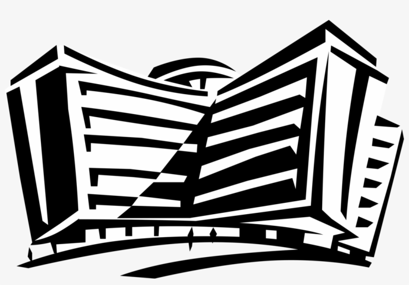 Vector Illustration Of Apartment Or Office Building - Predio Vetor Png ...