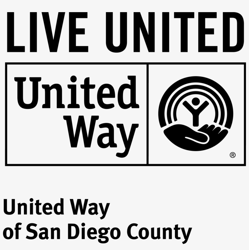 United Way Of San Diego County Logo - United Way Logo White PNG Image ...