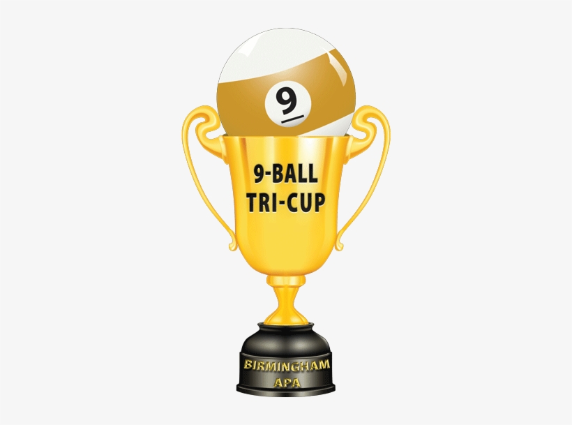 9 Ball Tri Cup Trophy - Trophy Vector PNG Image | Transparent PNG Free ...