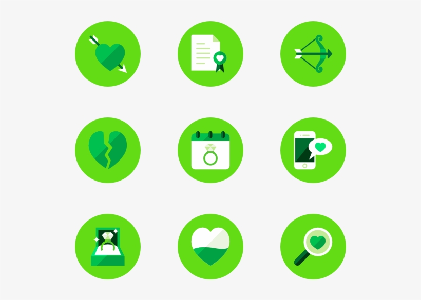 Download Romance - Green Icons Png | Transparent PNG Download | SeekPNG