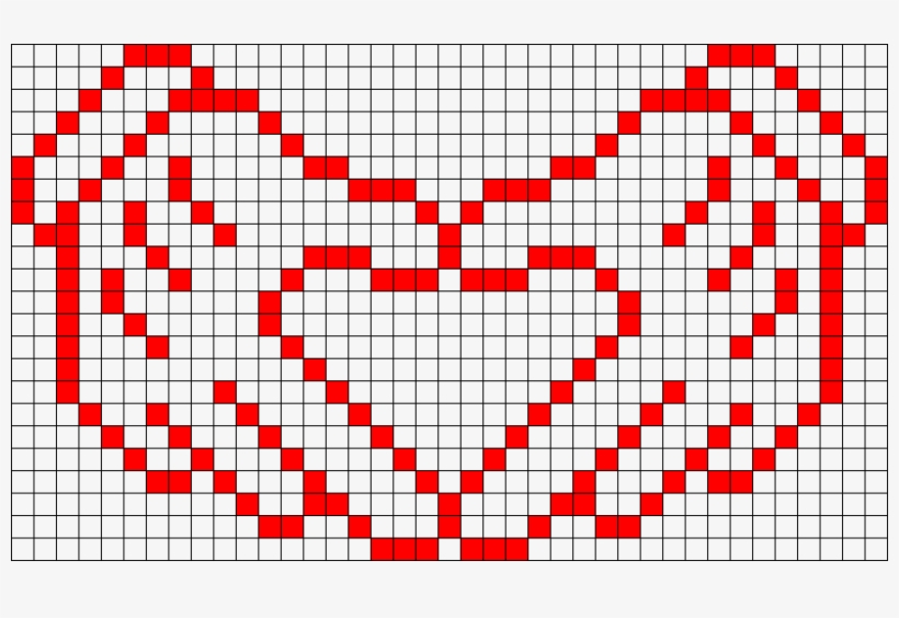 Heart Hands Perler Bead Pattern / Bead Sprite - Black And White Pixel ...