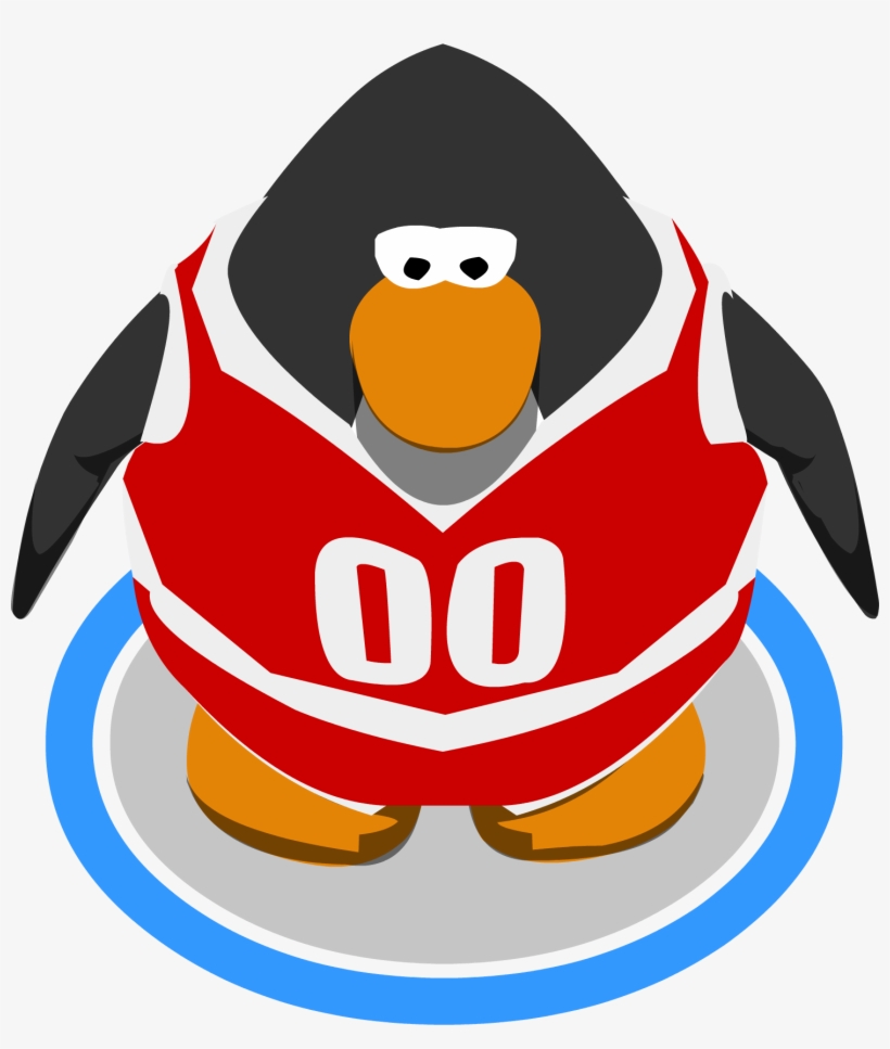 Red Basketball Jersey In-game - Club Penguin Popcorn PNG Image ...
