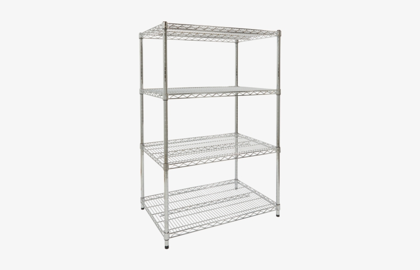 Chrome Steel Wire Shelving 4-tier Unit 24 X 36 X - Shelving Unit ...
